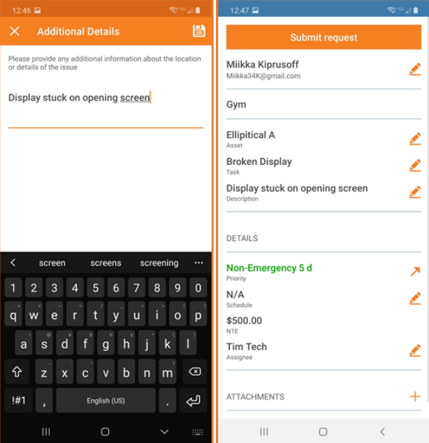 Corrigo Enterprise 9 - Customer Portal - CP3 Mobile App (Android)