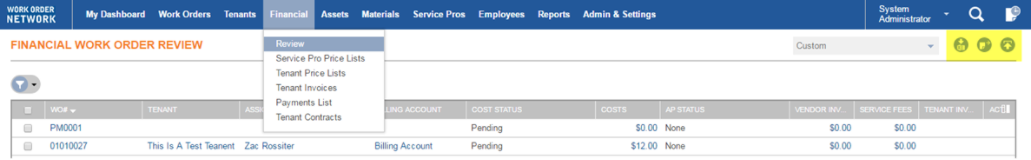 Corrigo Enterprise 9 - Import/Export - Financial Import/Export