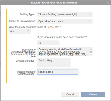 Corrigo Enterprise 9 - Reports - Creating Incidents Reports (COVID-19)