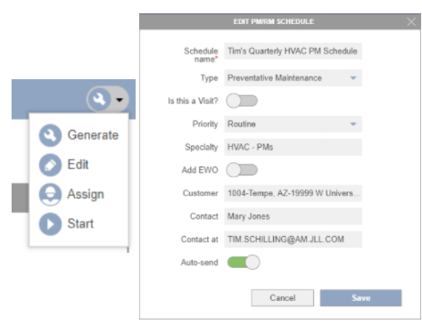 Corrigo Enterprise 9 - Creating a PM/RM Schedule