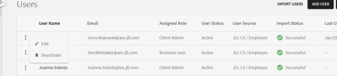 Azara - Client Settings - User Management