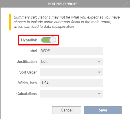 Corrigo Enterprise 9 - Reports - Work Order Hyperlinks
