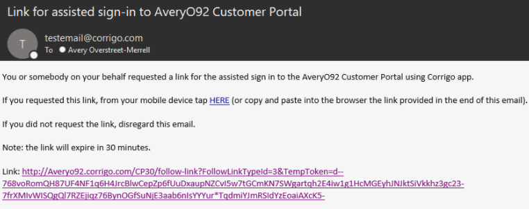 Corrigo Enterprise 9 - Login - Assisted Sign On