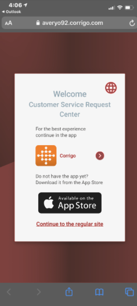 Corrigo Enterprise 9 - Login - Assisted Sign On