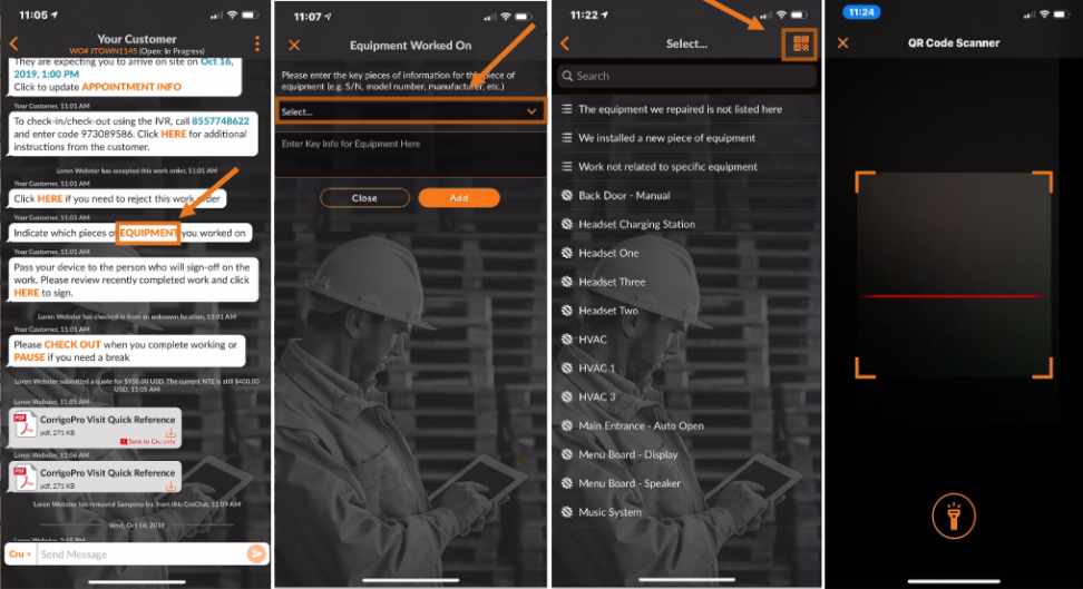 CorrigoPro - Mobile App - How To Use QR Codes