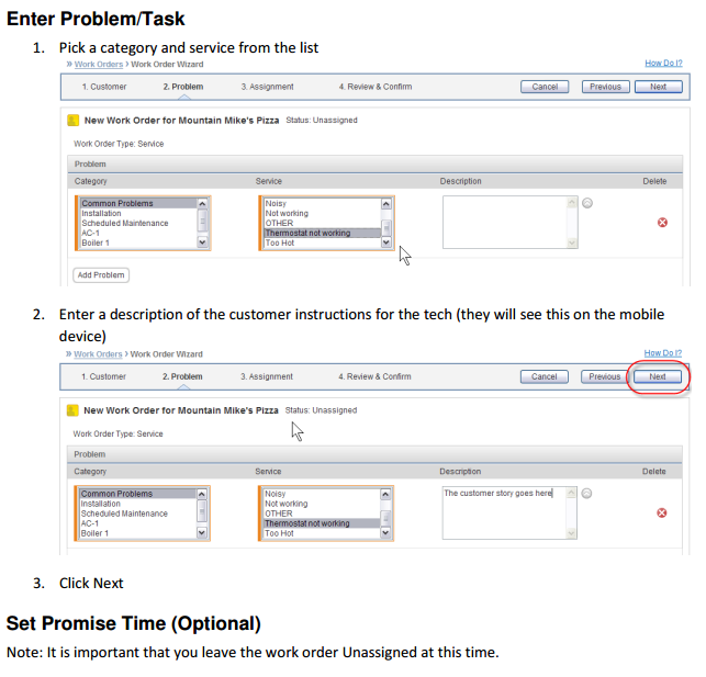 FSM - Work Orders - One At A Time Dispatch - Overview and Set Up
