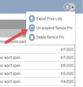 Corrigo Enterprise 9 - Provider Management - Suspended Providers