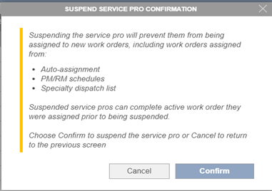 Corrigo Enterprise 9 - Provider Management - Suspended Providers