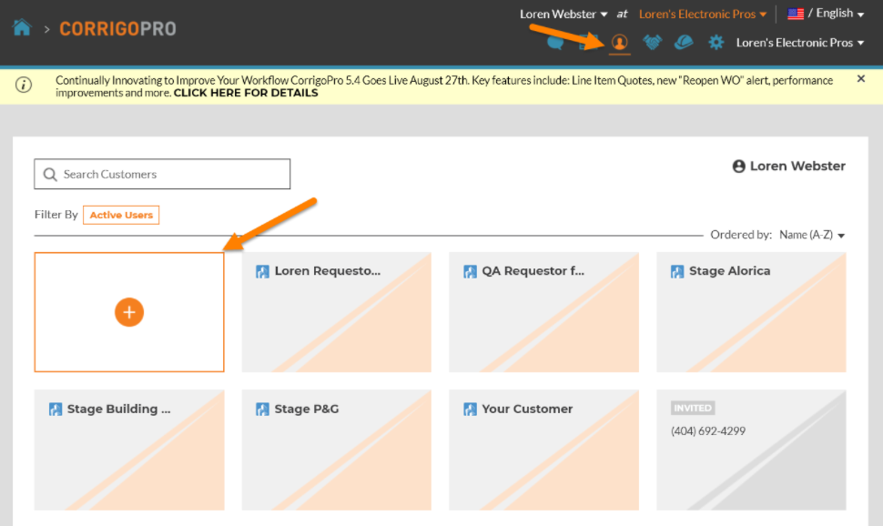 CorrigoPro - Users/Cru - User, Cru and Subcontractor Settings