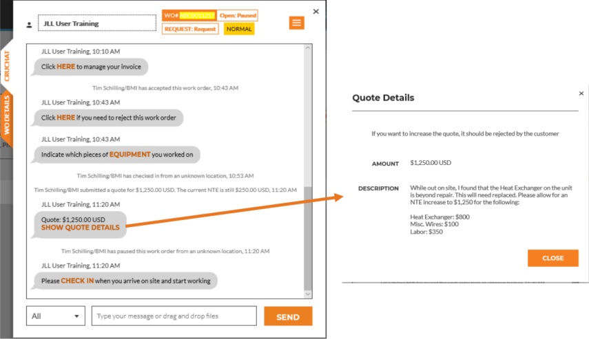 CorrigoPro - Work Orders/CruChats - How To Manage a Work Order