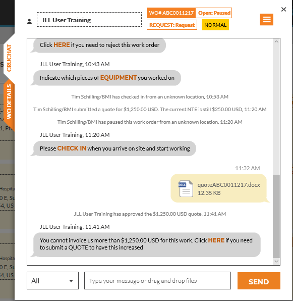 CorrigoPro - Work Orders/CruChats - How To Manage a Work Order