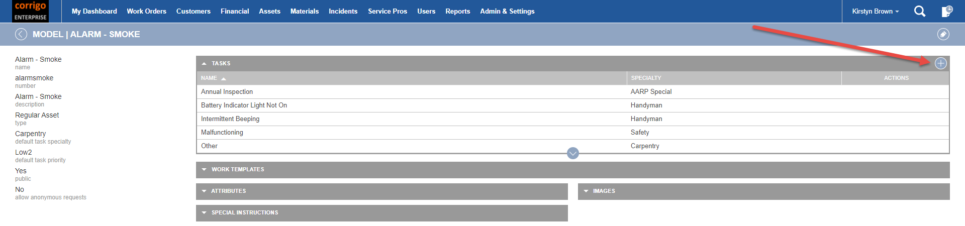 Corrigo Enterprise 9 - Assets/Knowledge Base - Task Management