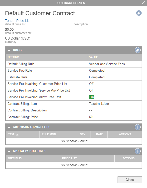 Corrigo Enterprise 9 - Customer Invoicing