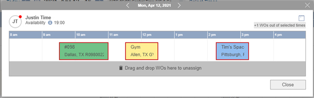 Corrigo Enterprise 9 - Dispatch Board