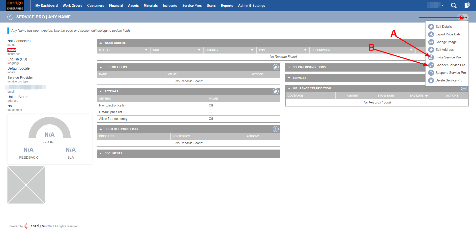 Corrigo Enterprise 9 - Provider Management - Invite, Connect & Email ...