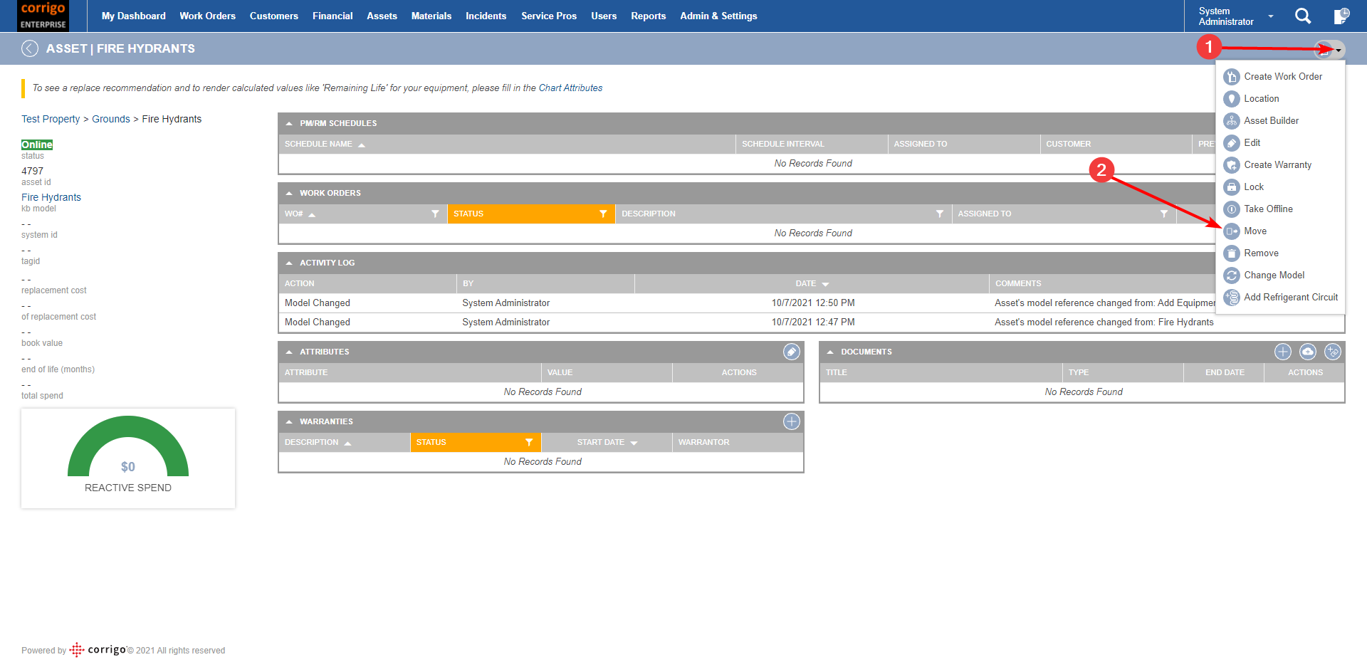 Corrigo Enterprise 9 - Assets/Knowledge Base - Asset Management
