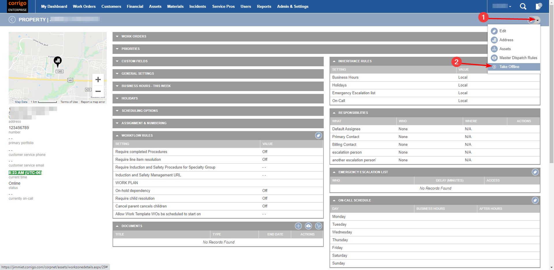 Corrigo Enterprise 9 - Properties, Customers, and Spaces - Management