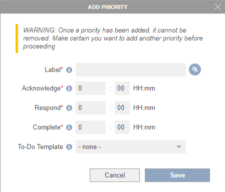 Corrigo Enterprise 9 - Work Orders - How to Add/Edit Priorities