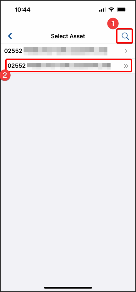 Corrigo Enterprise 9 - New Mobile App - Searching for an Asset