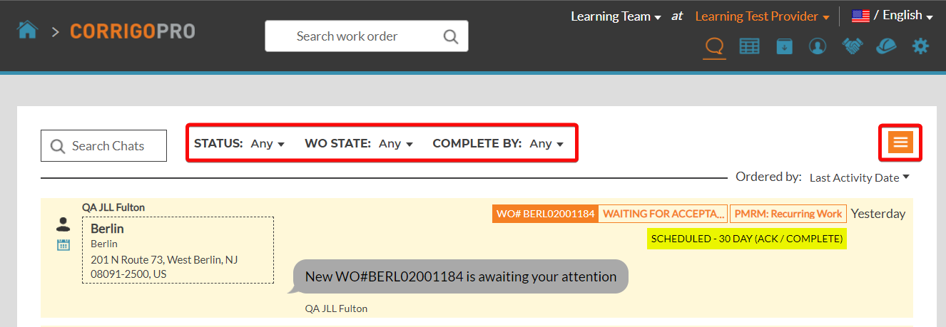 CorrigoPro - Work Orders/CruChats - Communicating Through CruChats