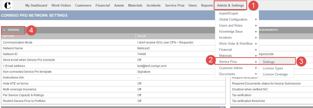 PROCESS - Corrigo Enterprise - Enabling CorrigoPro Network Connection