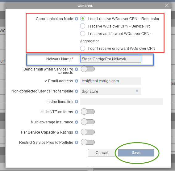 PROCESS - Corrigo Enterprise - Enabling CorrigoPro Network Connection