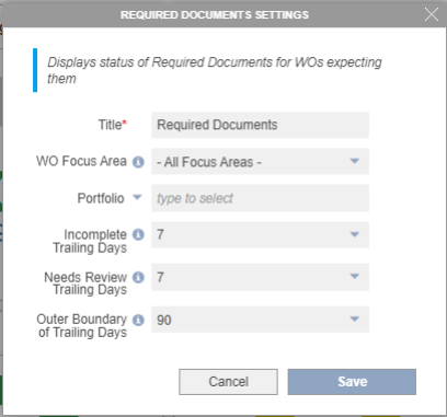 Corrigo Enterprise 9 - Dashboards/Widgets - Management