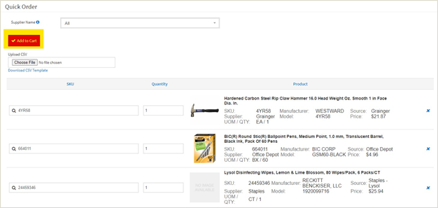 Marketplace - Ordering - Quick Reference Guide