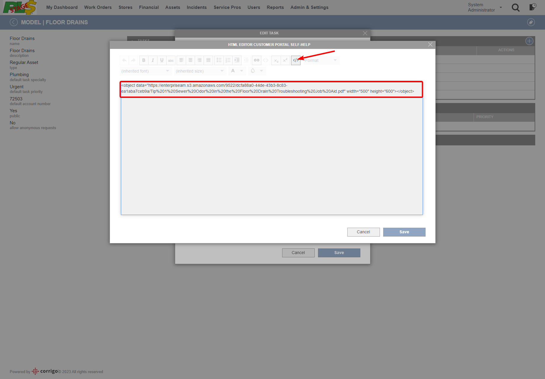 Corrigo Enterprise 9 - Assets/Knowledge Base - Task Management