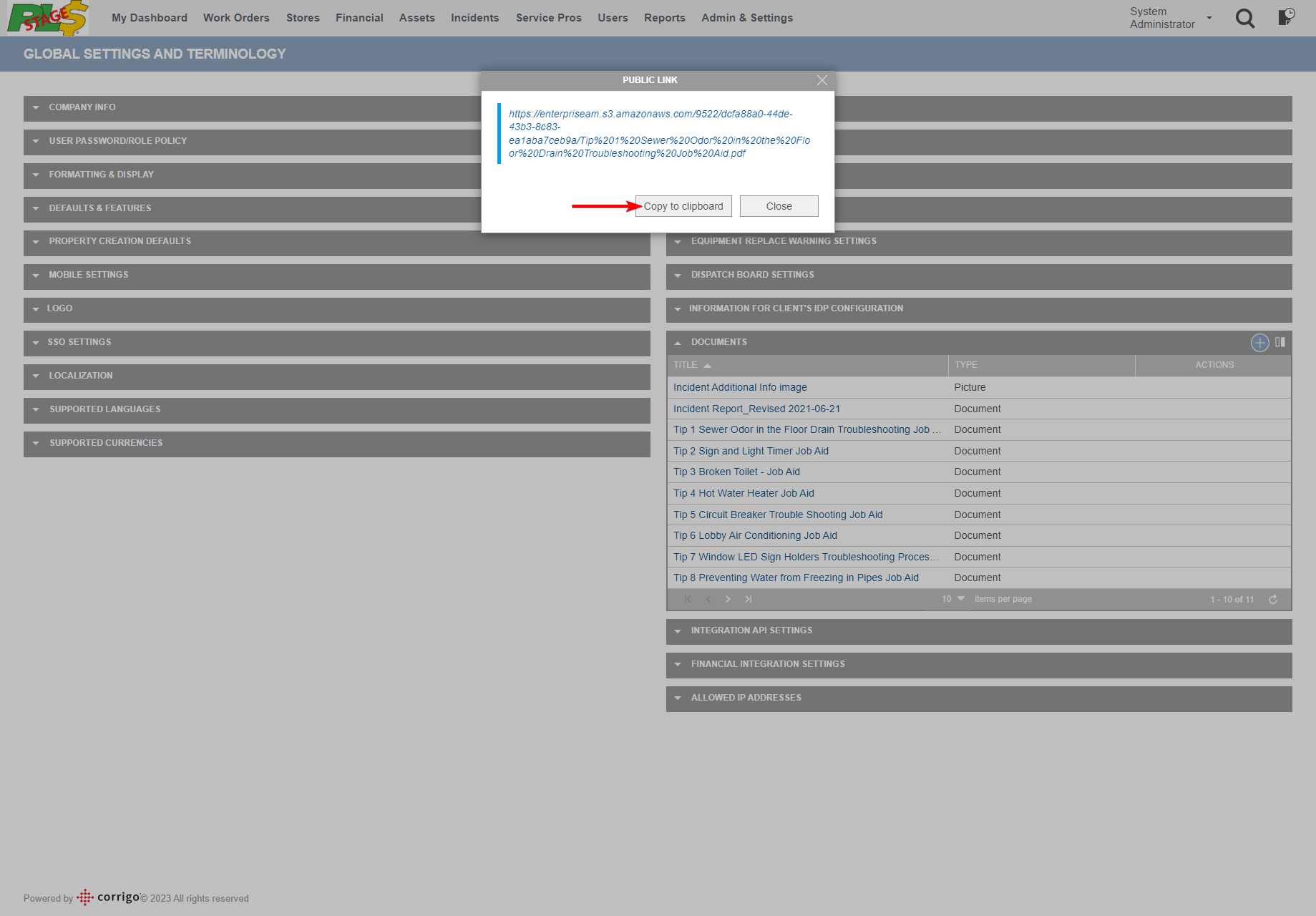 Corrigo Enterprise 9 - Assets/Knowledge Base - Task Management
