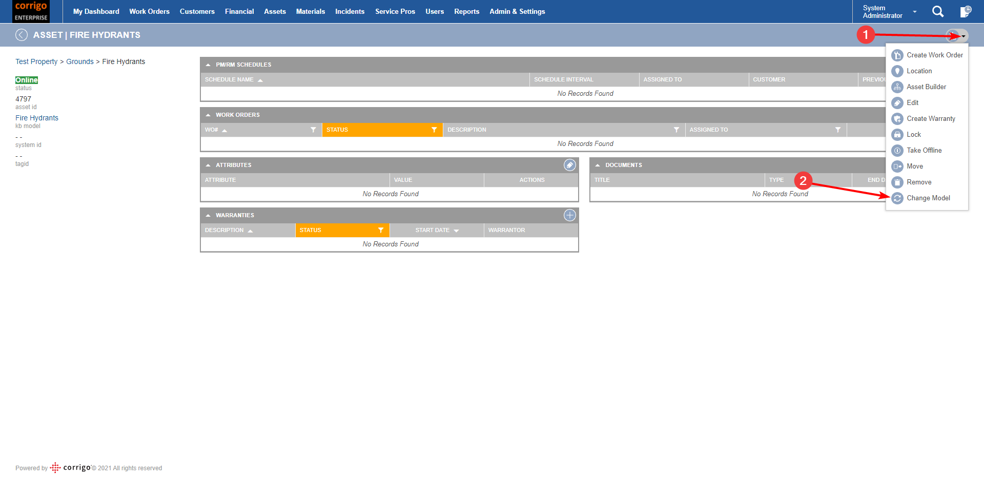 Corrigo Enterprise 9 - Assets / Knowledge Base - Asset Management