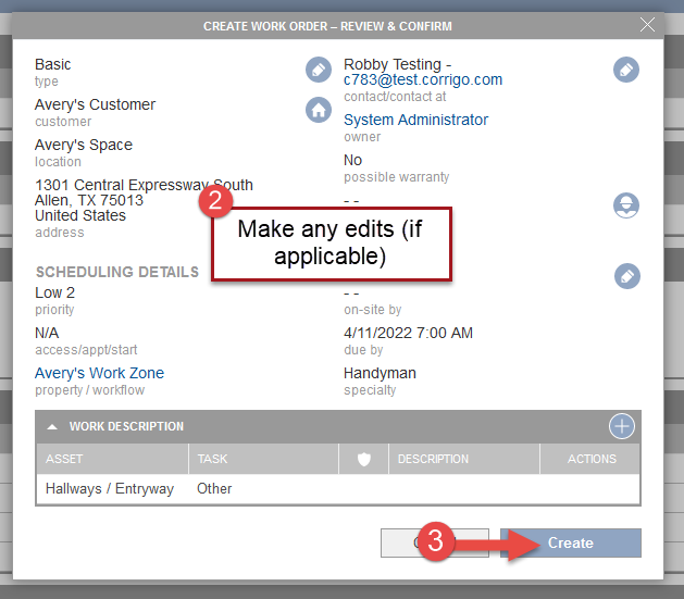 Corrigo Enterprise 9 - Work Orders - Child Work Orders